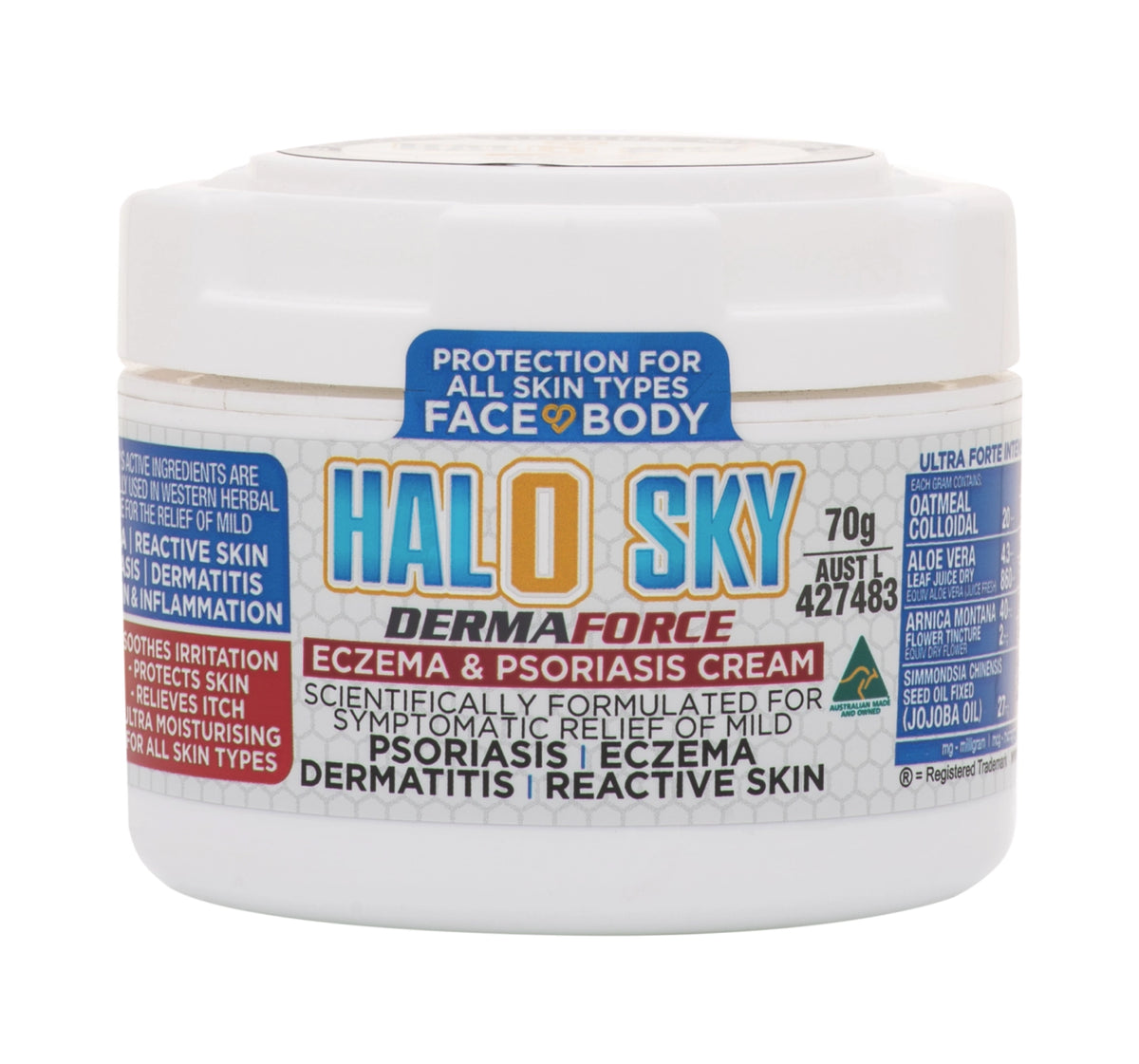 HALO SKY DERMA FORCE ECZEMA & PSORIASIS CREAM – ATHELITE