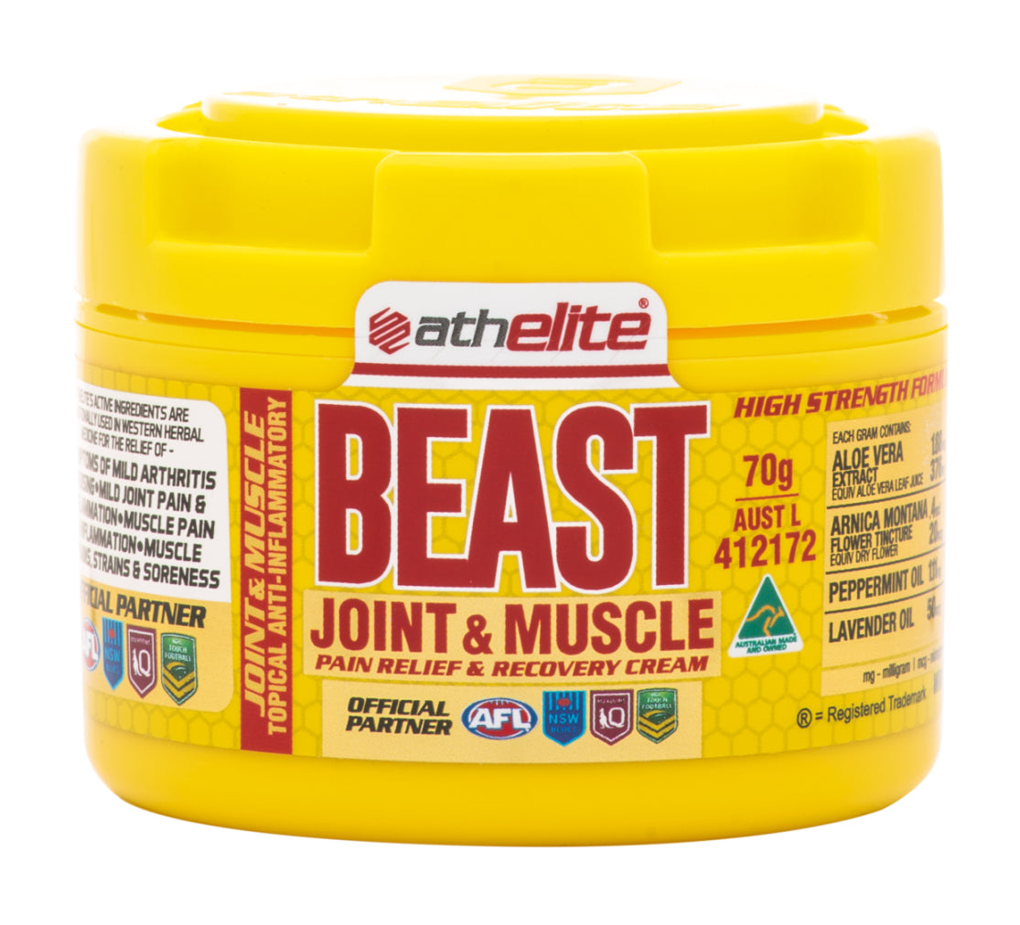 athELITE BEAST JOINT & MUSCLE PAIN RELIEF & RECOVERY CREAM 70G – ATHELITE
