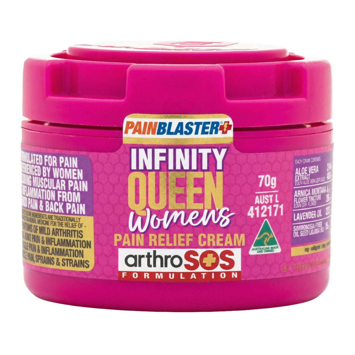 ATHELITE INFINITY QUEEN WOMEN'S PAIN RELIEF & RECOVERY CREAM 70G