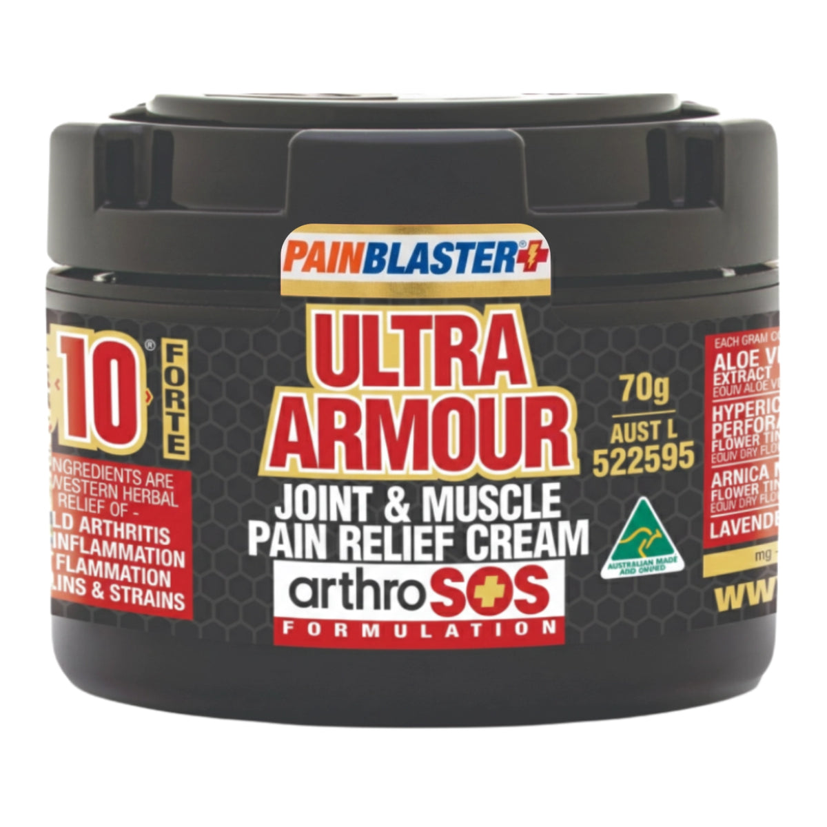 PAIN BLASTER ULTRA ARMOUR JOINT & MUSCLE PAIN RELIEF CREAM PHYS10 70G ...